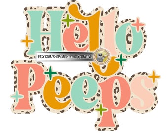 Hello Peeps Png | Etsy