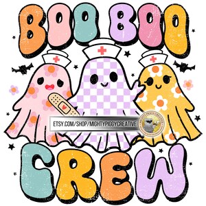 Boo Boo Crew PNG File Sublimation Designs Download Digital - Etsy