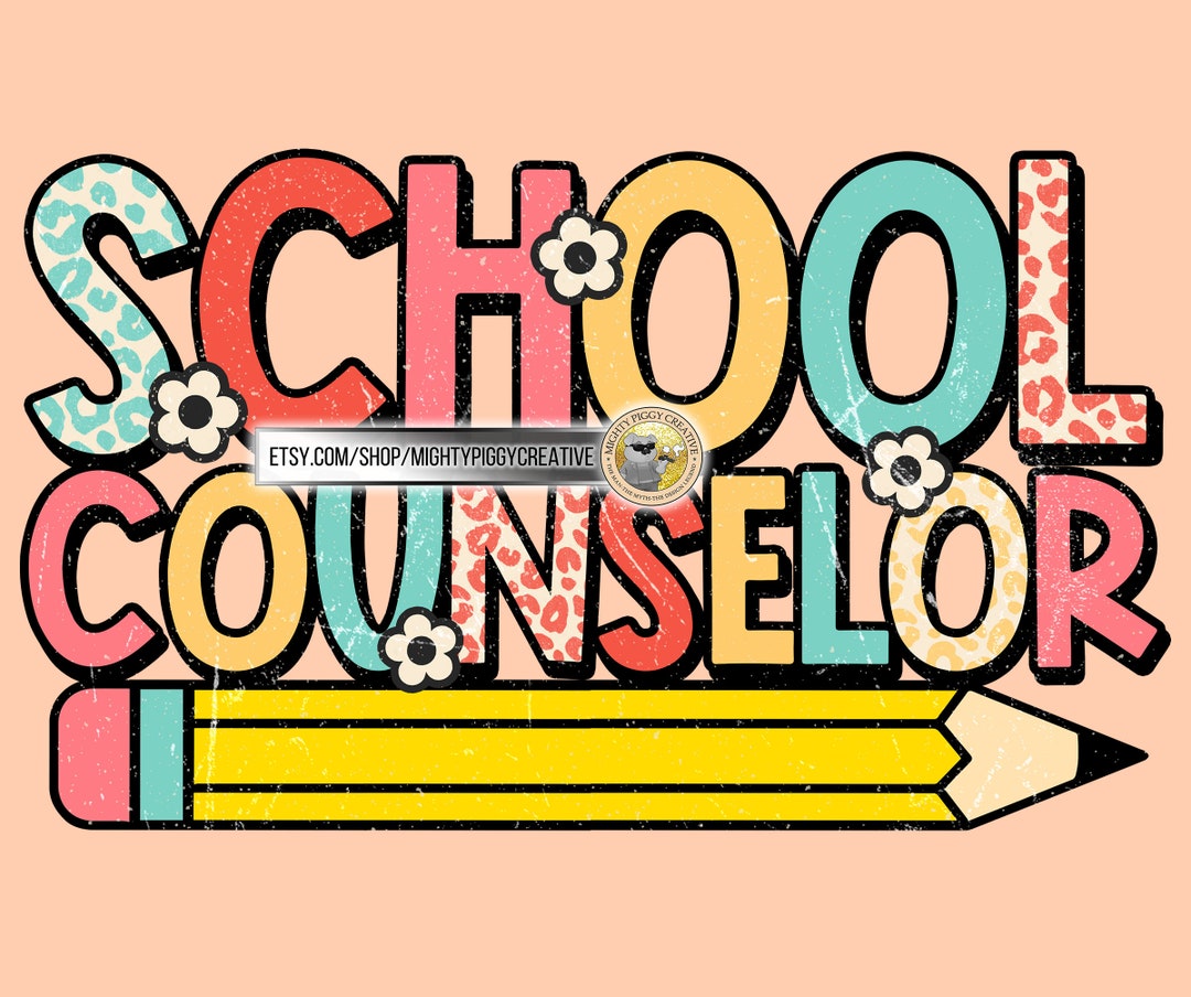 School Counselor PNG File, Sublimation Design Download, Digital, Retro ...
