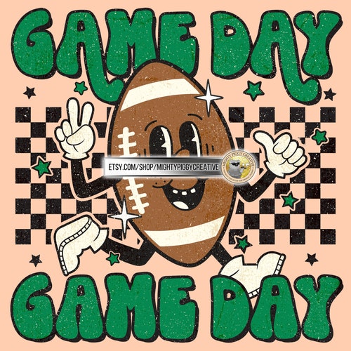 Game Day Smiley Face PNG Sublimation Design Football Smiley - Etsy