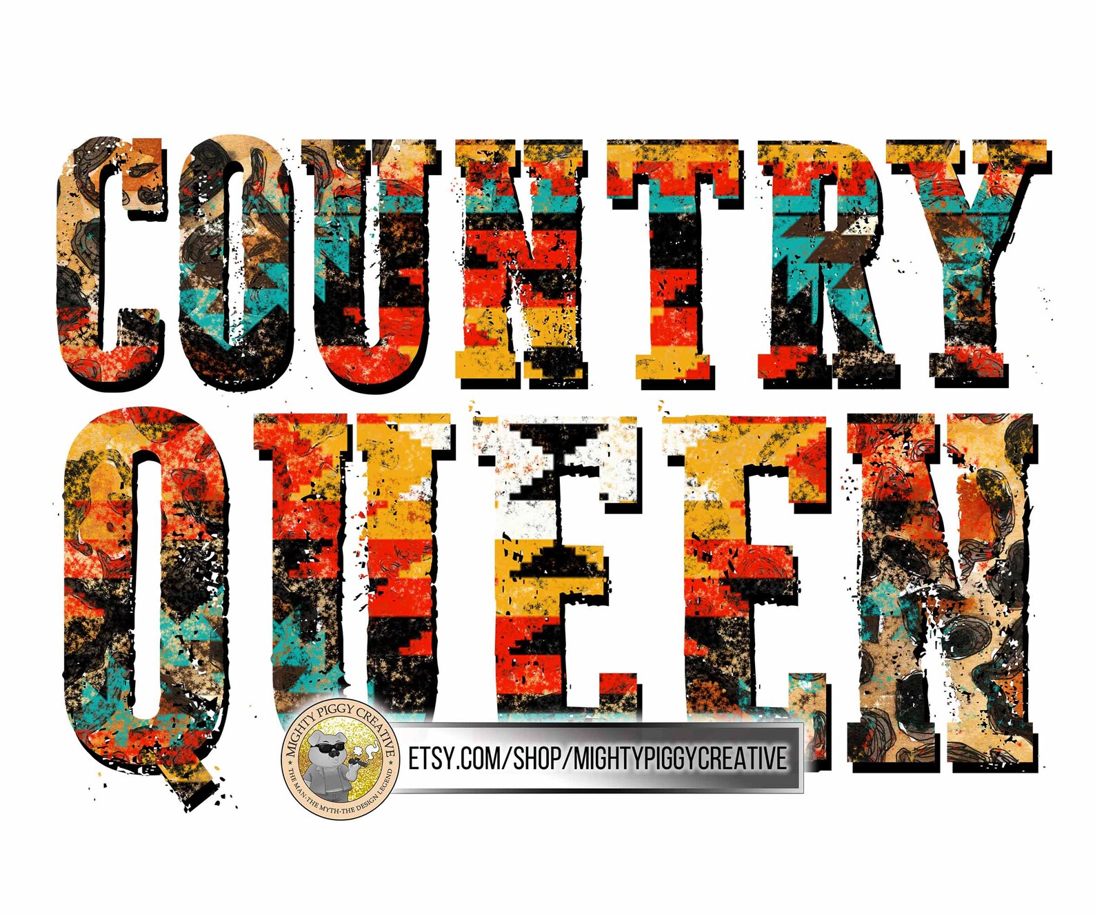 Country Queen PNG Sublimation Designs Download Digital | Etsy