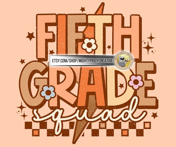 Fifth Grade Squad PNG File Sublimation Design Download - Etsy