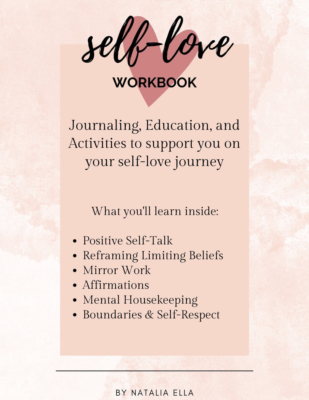 Intro to Self-love Workbook, Journaling Prompts, Activities - Etsy