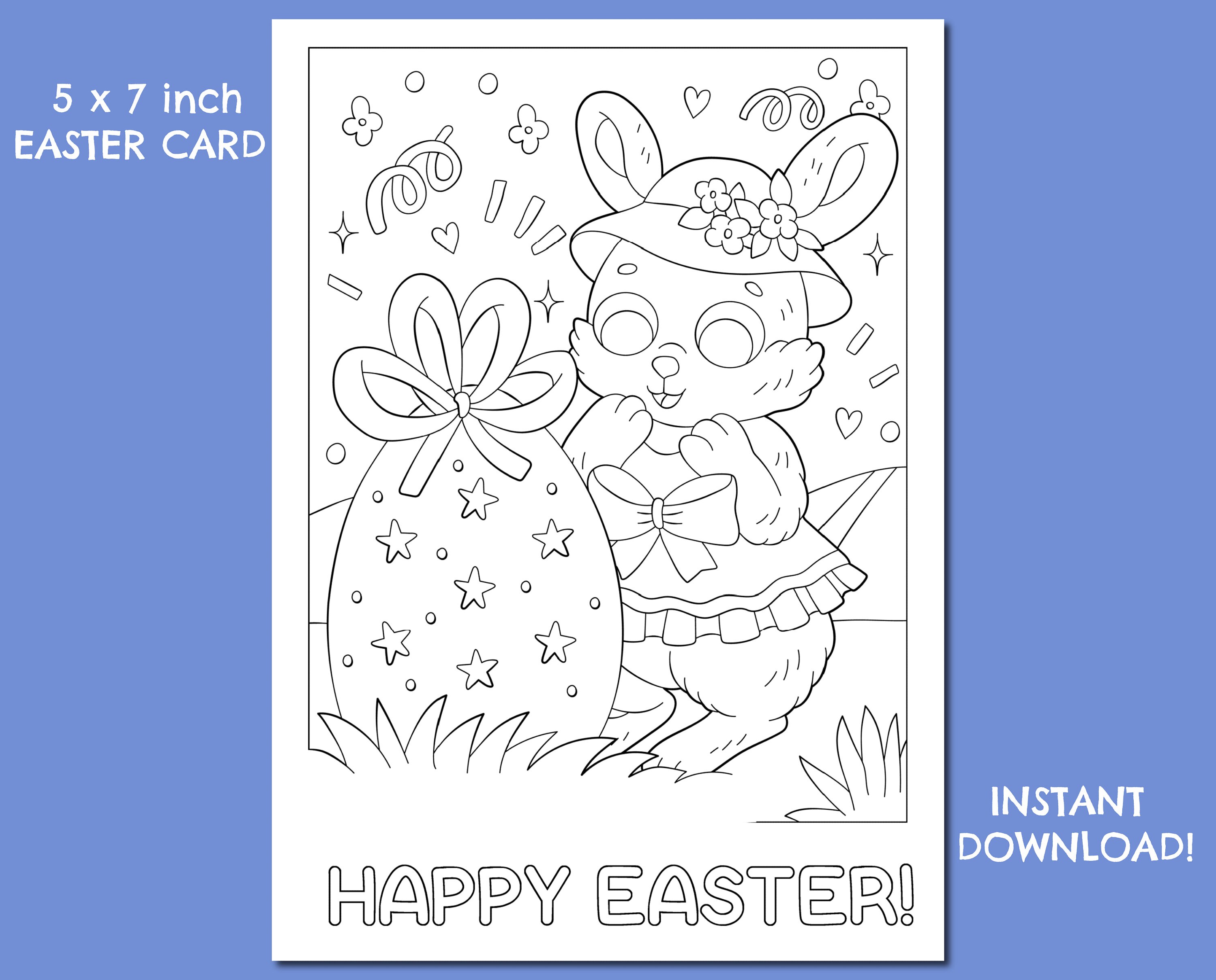 Easter Printable Cards To Color