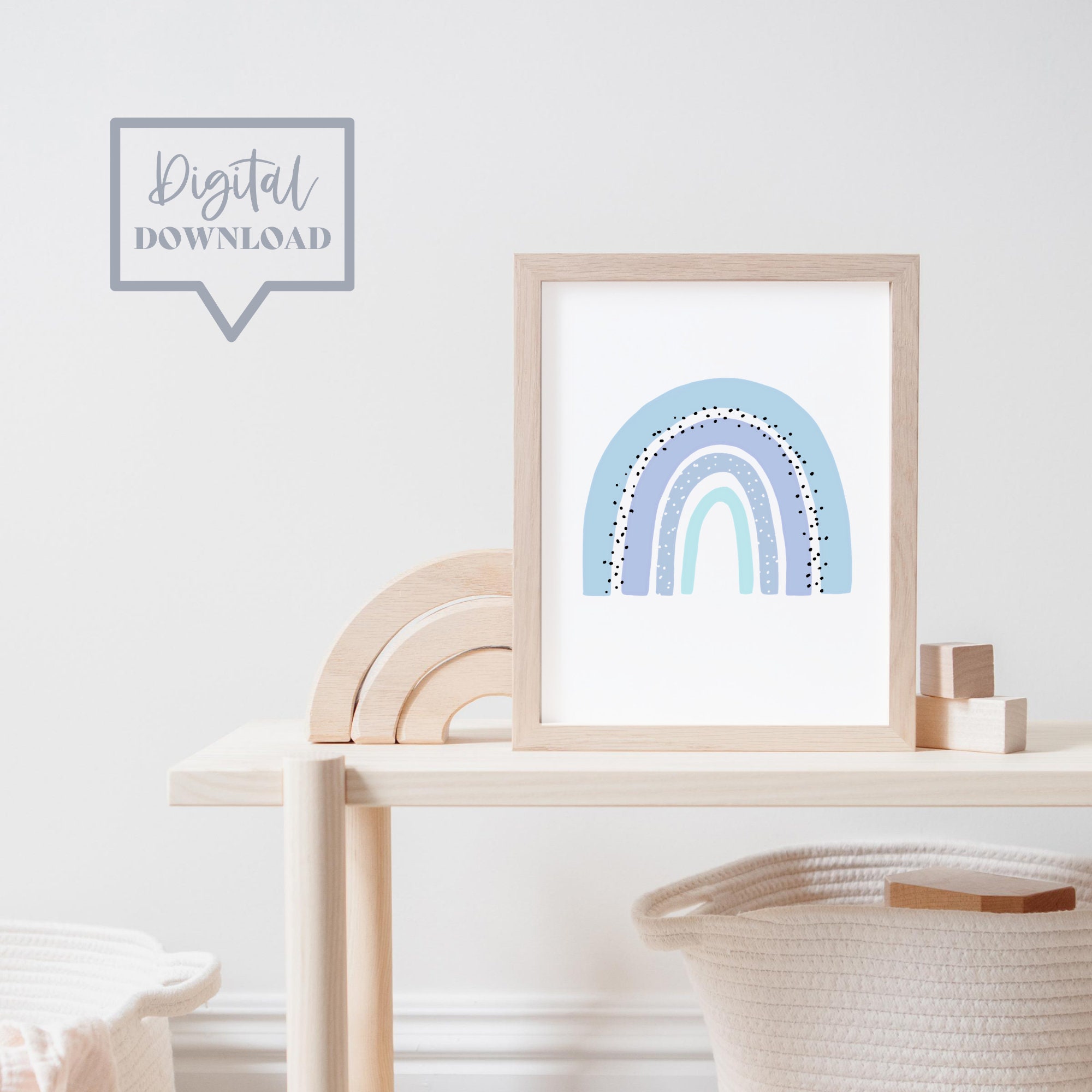 Buy Rainbow Nursery Print, Perfect for Baby Boy Nursery & Boys Bedroom ...