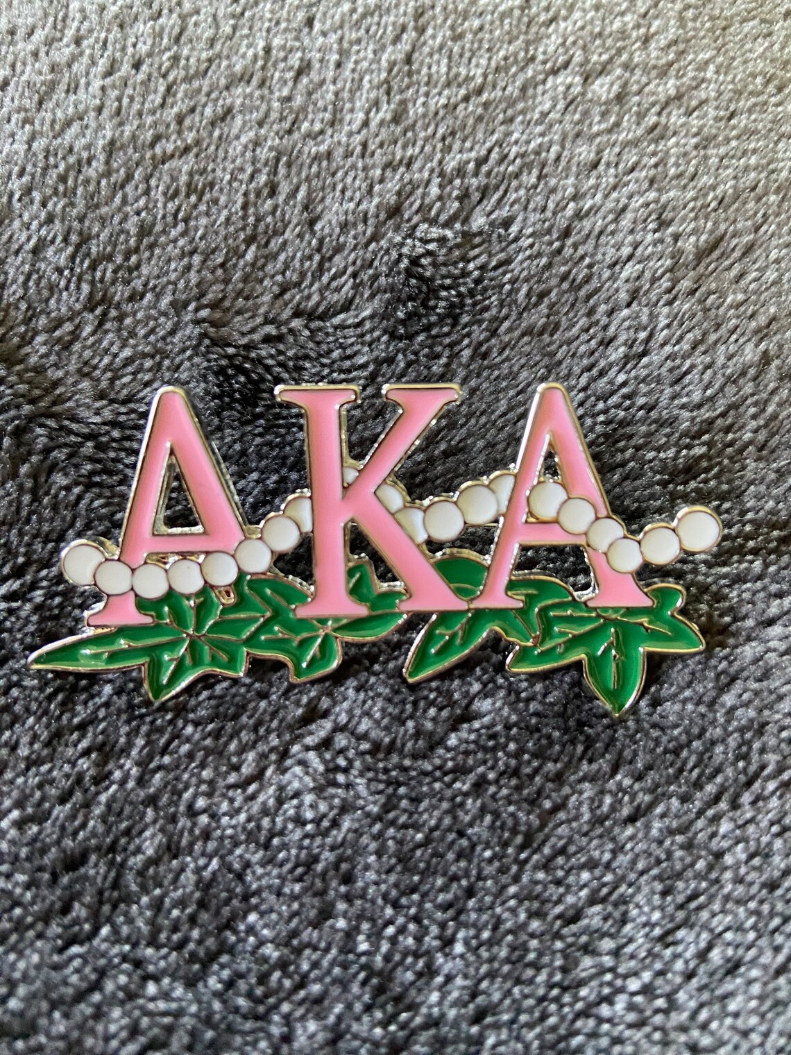 AKA Pink Pearls Brooch Women’s Green Floral HBCU Jacket Pin Trendy ...