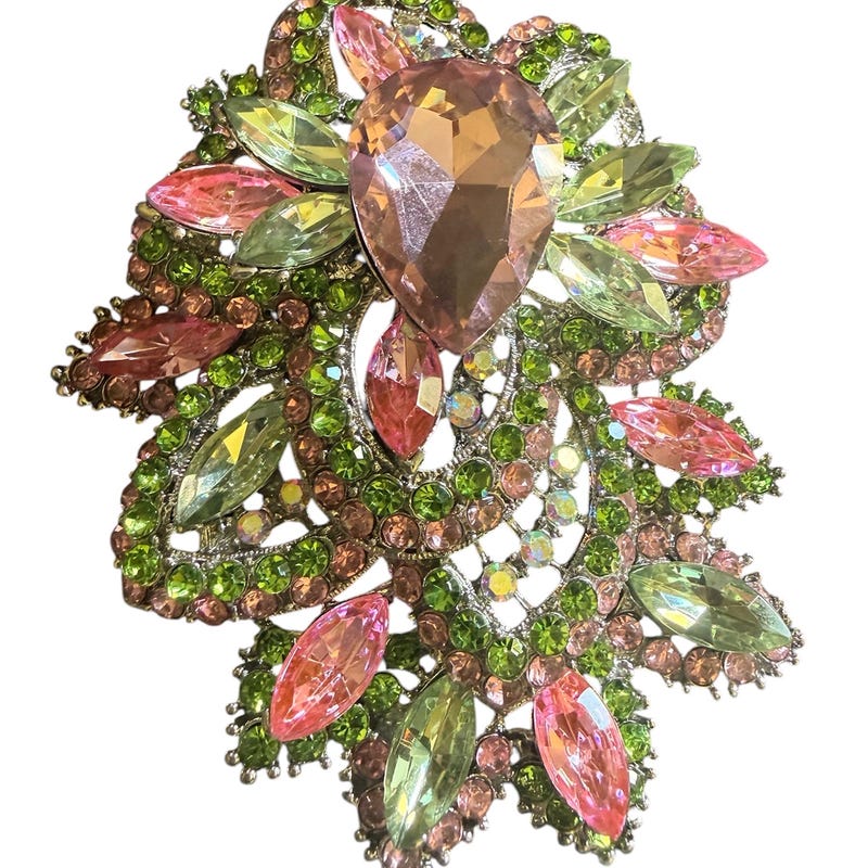 Rhinestone Sorority Brooch - Etsy