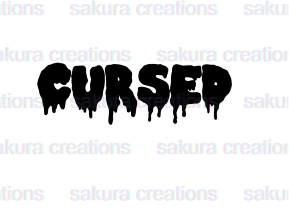Cursed Goth SVG Cut File DIGITAL Item Font | Etsy
