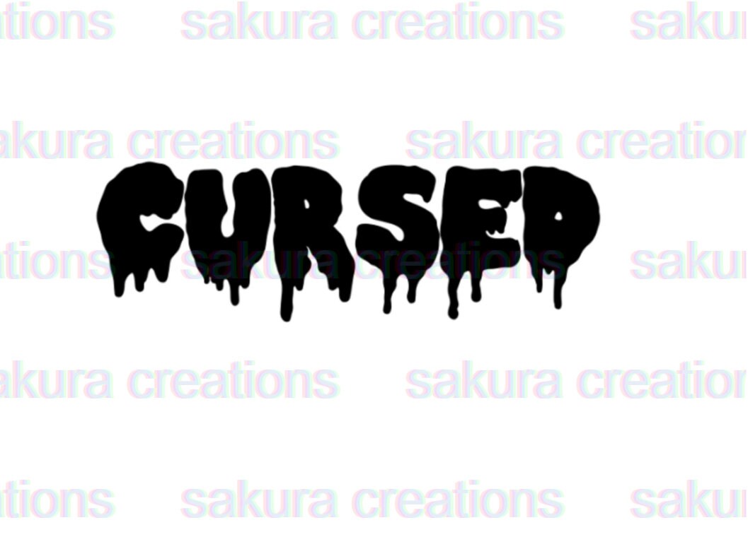 Cursed Goth SVG Cut File DIGITAL Item Font - Etsy