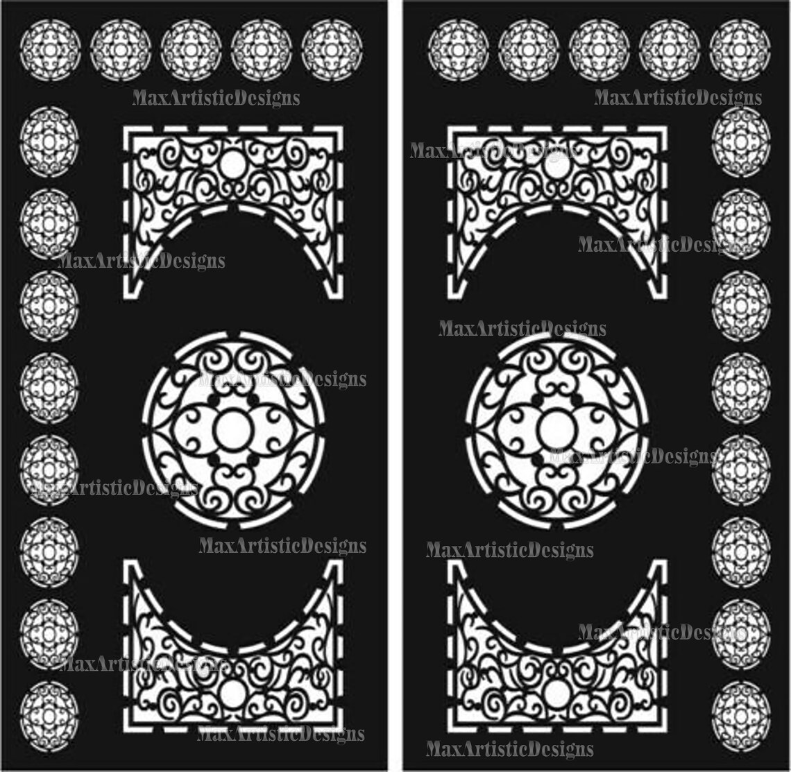 1100 Dxf Files Door Windows Arc Panels for Laser Cut Cnc Vectors ...