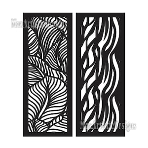 19 + Dxf-cdr Vector Panels "geometrical Abstract" and Plants Art Cut ...