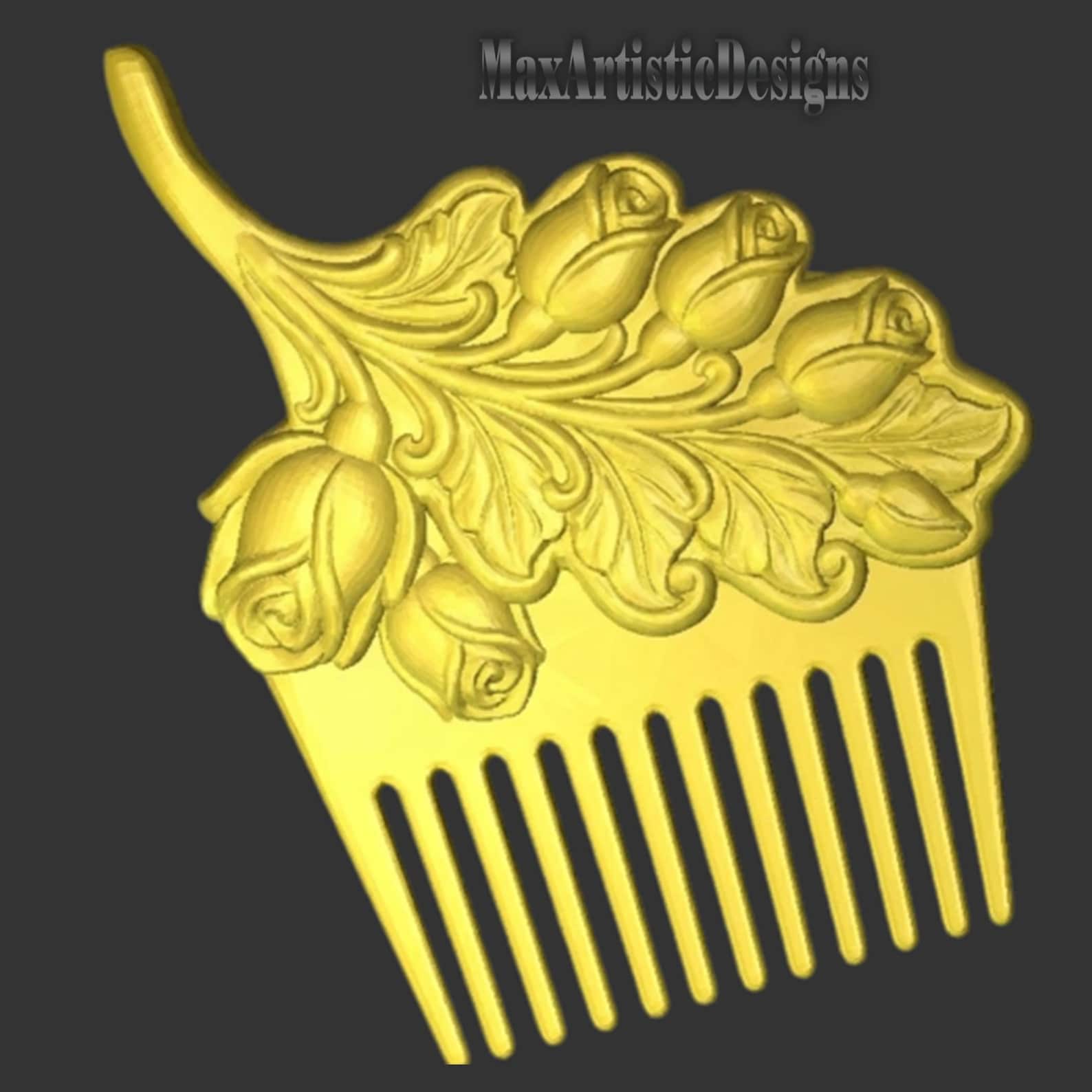 10+ Hair Comb Models 3d Stl Files Artistic Set for 3d Printers ...