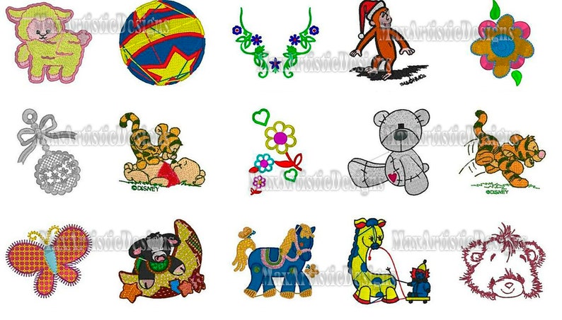 4000 Baby Animal Embroidery Patterns Machine Files in Pes - Etsy
