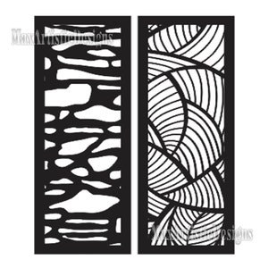 19 + Dxf-cdr Vector Panels "geometrical Abstract" and Plants Art Cut ...