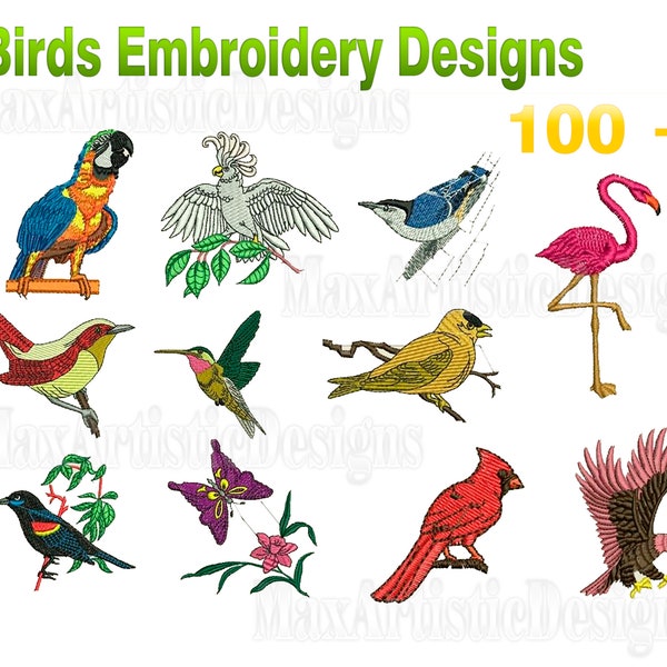 Machine Embroidery Designs Birds - Etsy