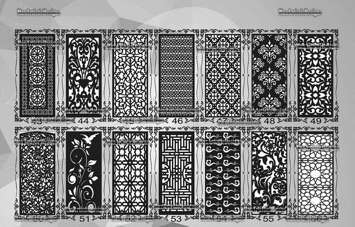 1700 + Pcs Dxf Panels Doors Windows Cnc Vectors Plasma Router Laser Cut ...