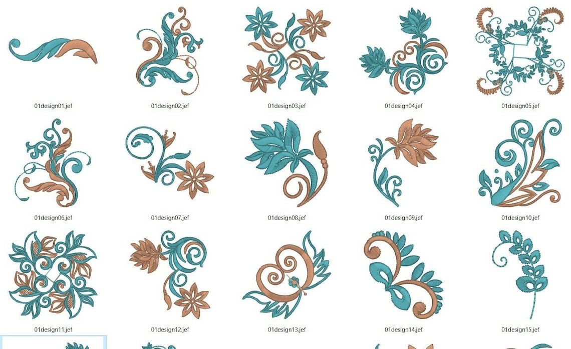 525+ Quilting Flourish Embroidery Patterns in Pes Emb Hus - Download - Etsy