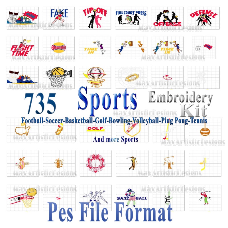 Sports Embroidery - Etsy