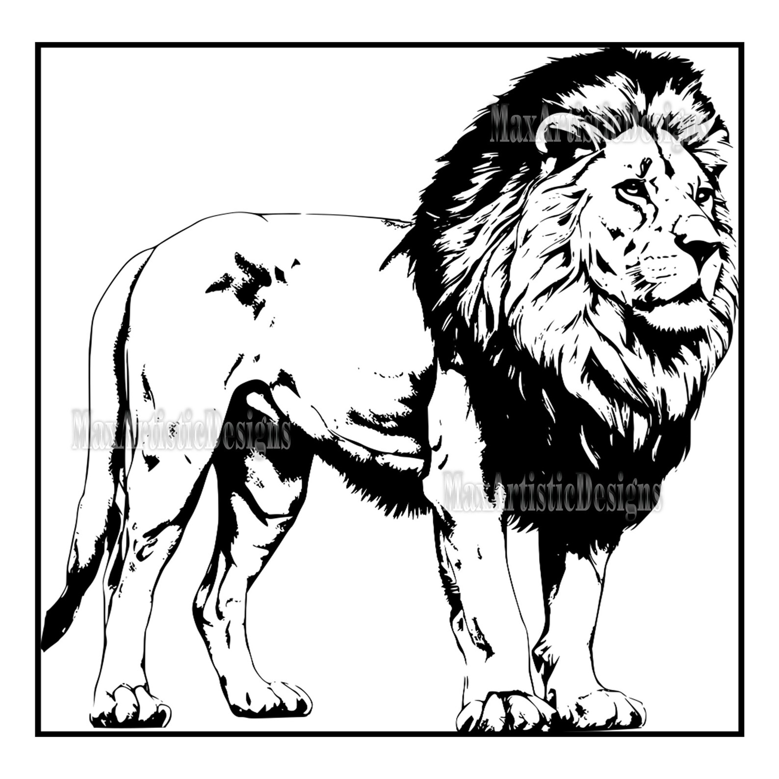 17+ Wild Lions CNC Vector Art: Zoo Animal Panels, Portraits - Download ...