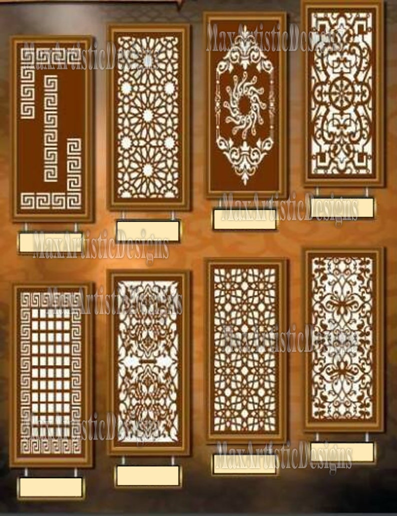 6600 Decorative Wall Windows Doors 2d Dxf Files for Cnc | Etsy
