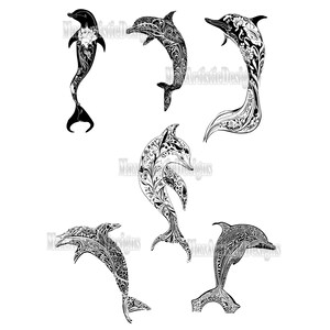 35+ Dolphins Artistic Designs Cnc Vectors Pack Dxf Svg Eps Figures ...