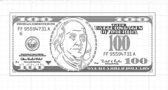 Dollar Bill Stencil