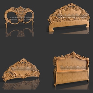 45+ Bed Headboards & Footboards 3d Stl Files for Cnc Routers Engraving ...
