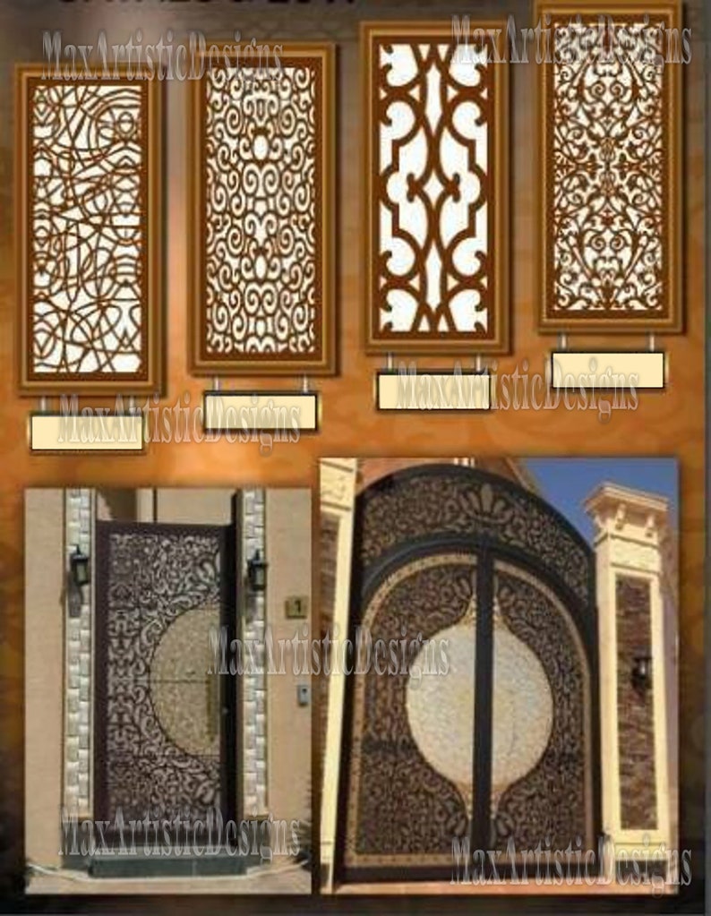 6600 Decorative Wall Windows Doors 2d Dxf Files for Cnc - Etsy
