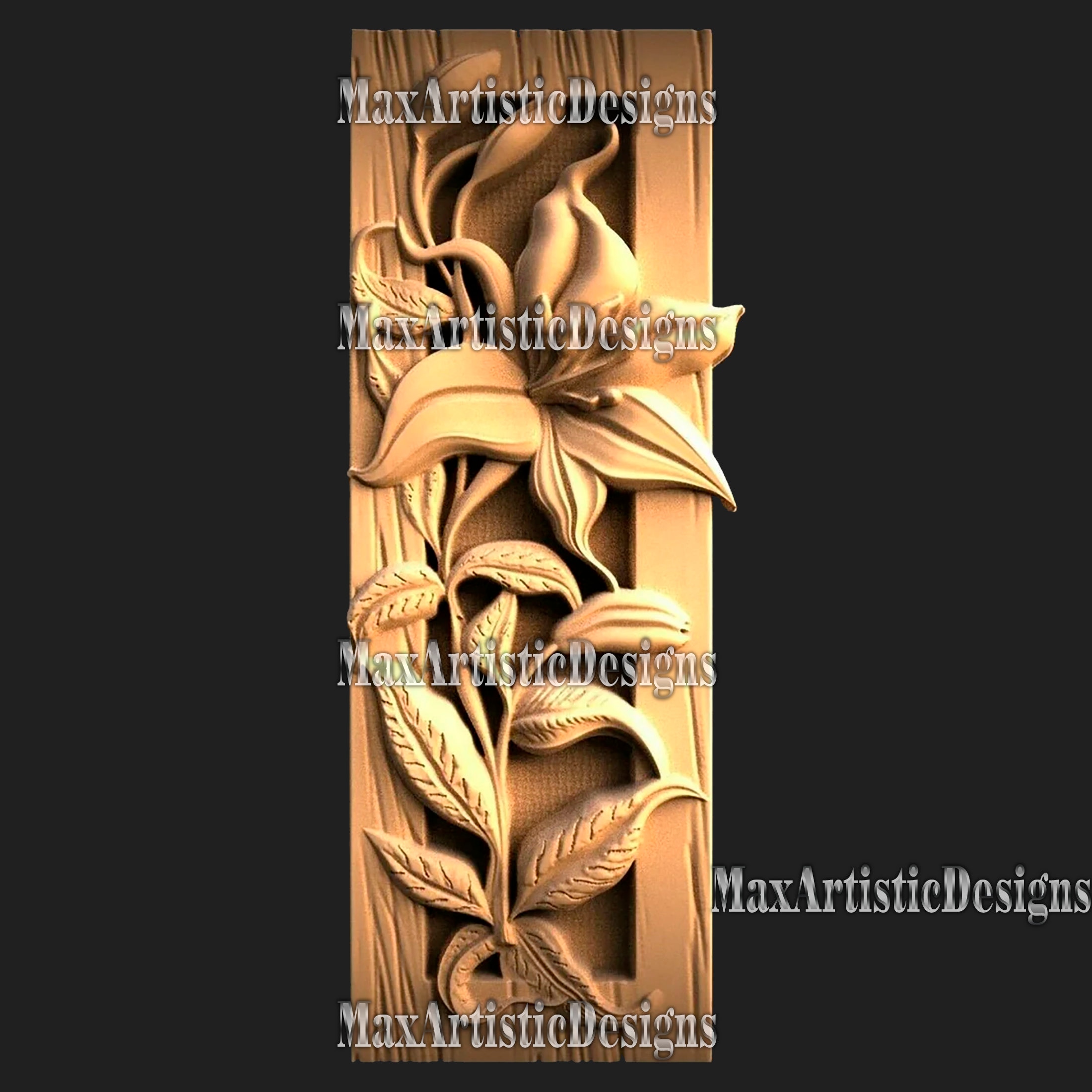 5 Models Flowers Leaf in Frame 3d STL Model for CNC Router 3D - Etsy