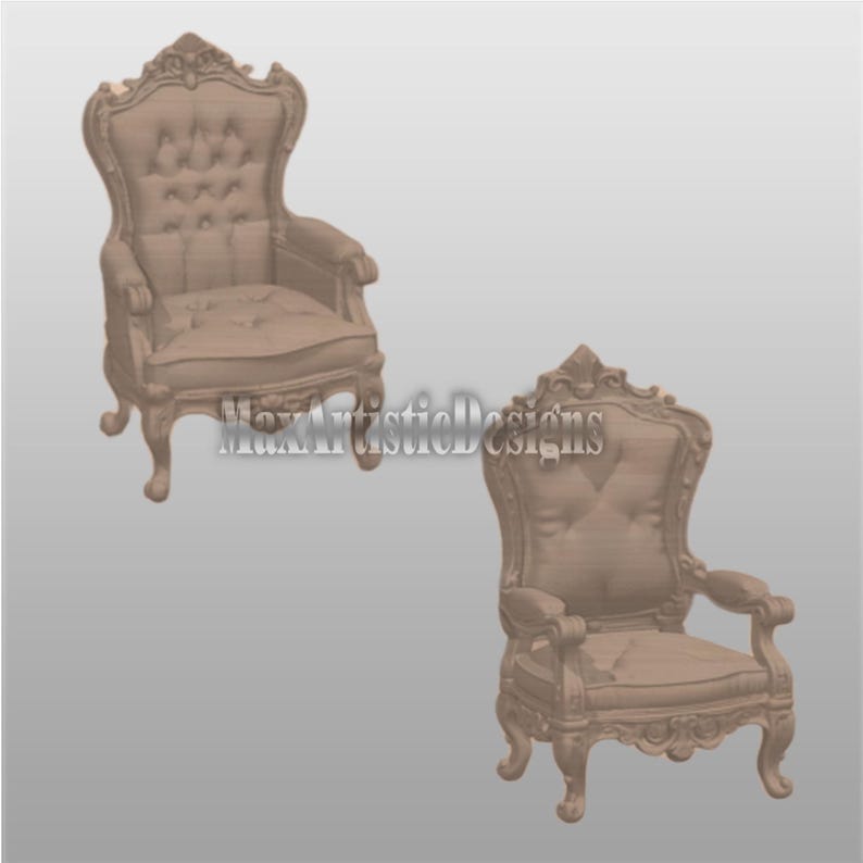 14 Baroque Chair 3D STL Models Set - Miniature Furniture - Download - Etsy