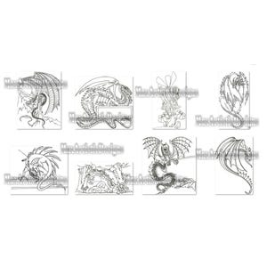 70+ Dragons 2d Cnc Files for Cnc Router/laser Cut in Dxf File Format ...