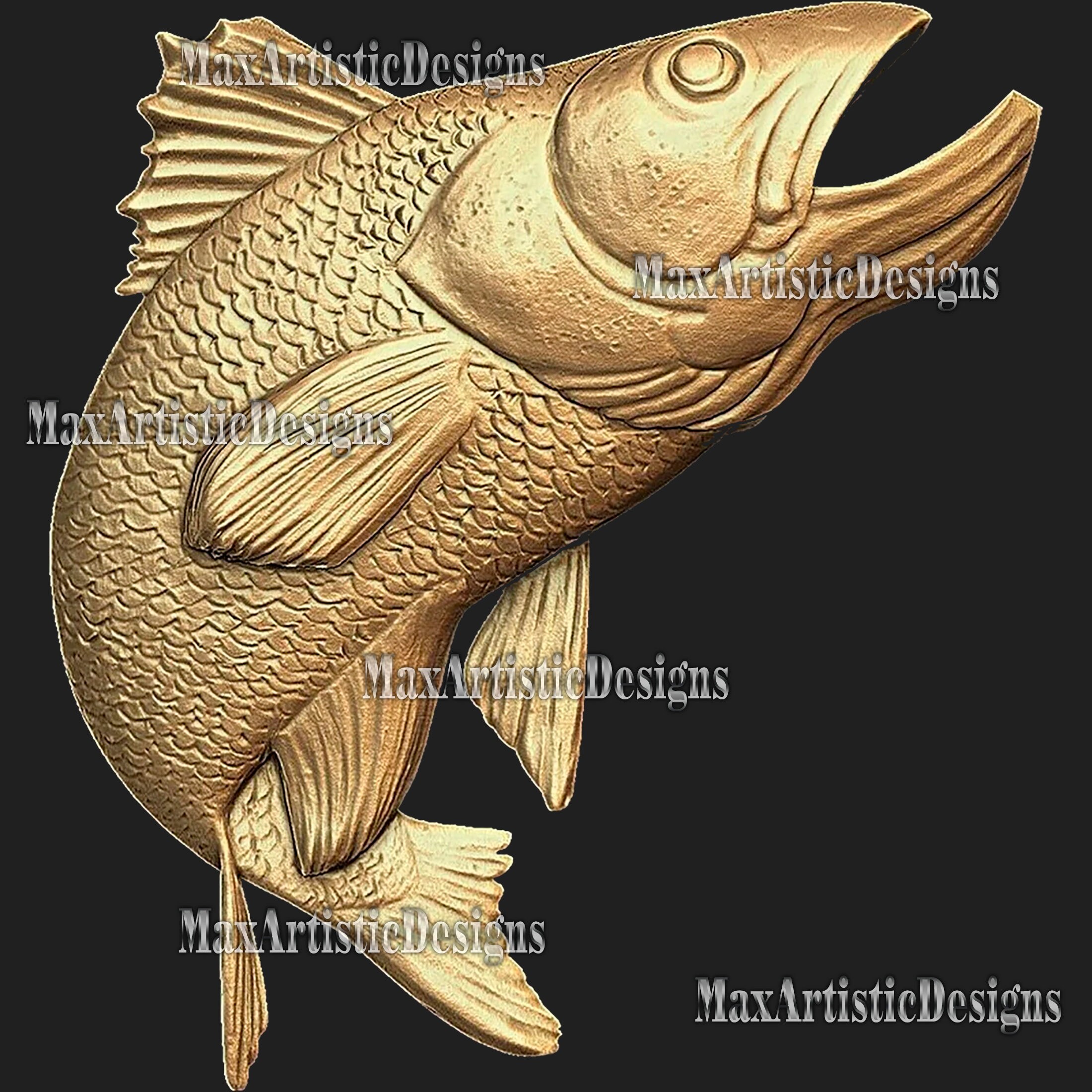 10 Fish 3D Stl Models Bas Relief for CNC Router 3D Printer | Etsy Canada