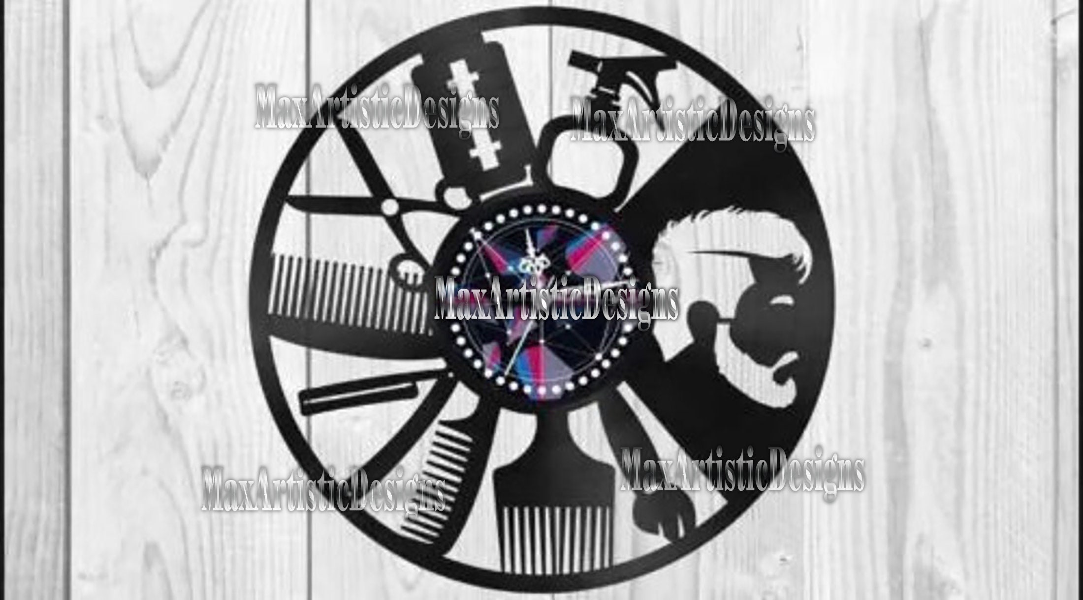 250 Cnc Vector Wall Disco Watches Dxf Svg for Laser Cutting - Etsy