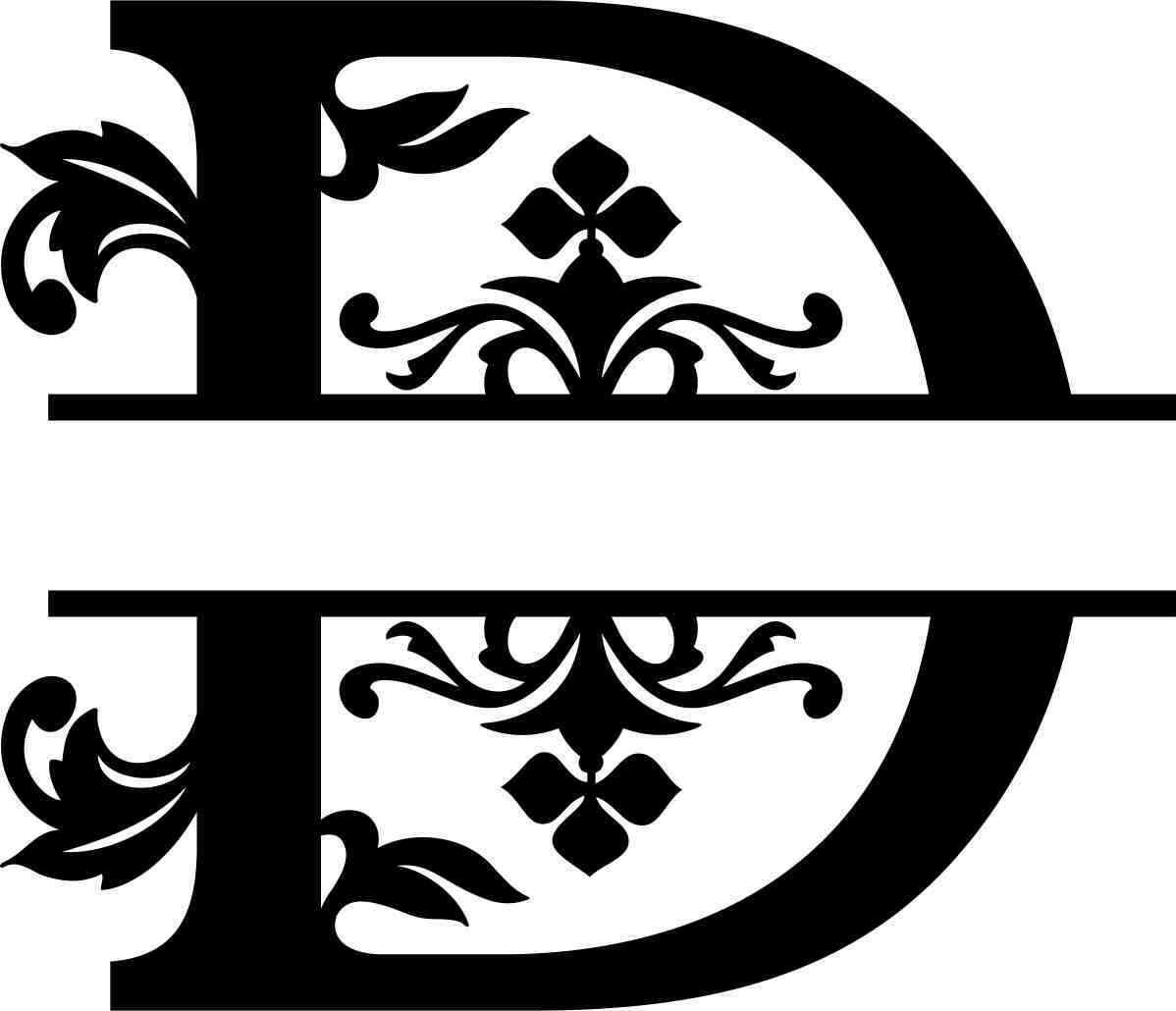 25 dxf vectores split monogram letters for plasma laser cut - Etsy México