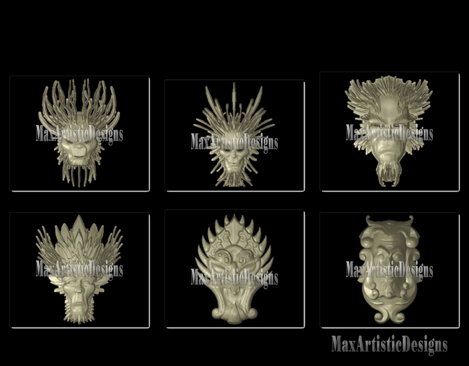 45+ 3d Mask Models STL Relief for CNC Router Machines - Download - Etsy