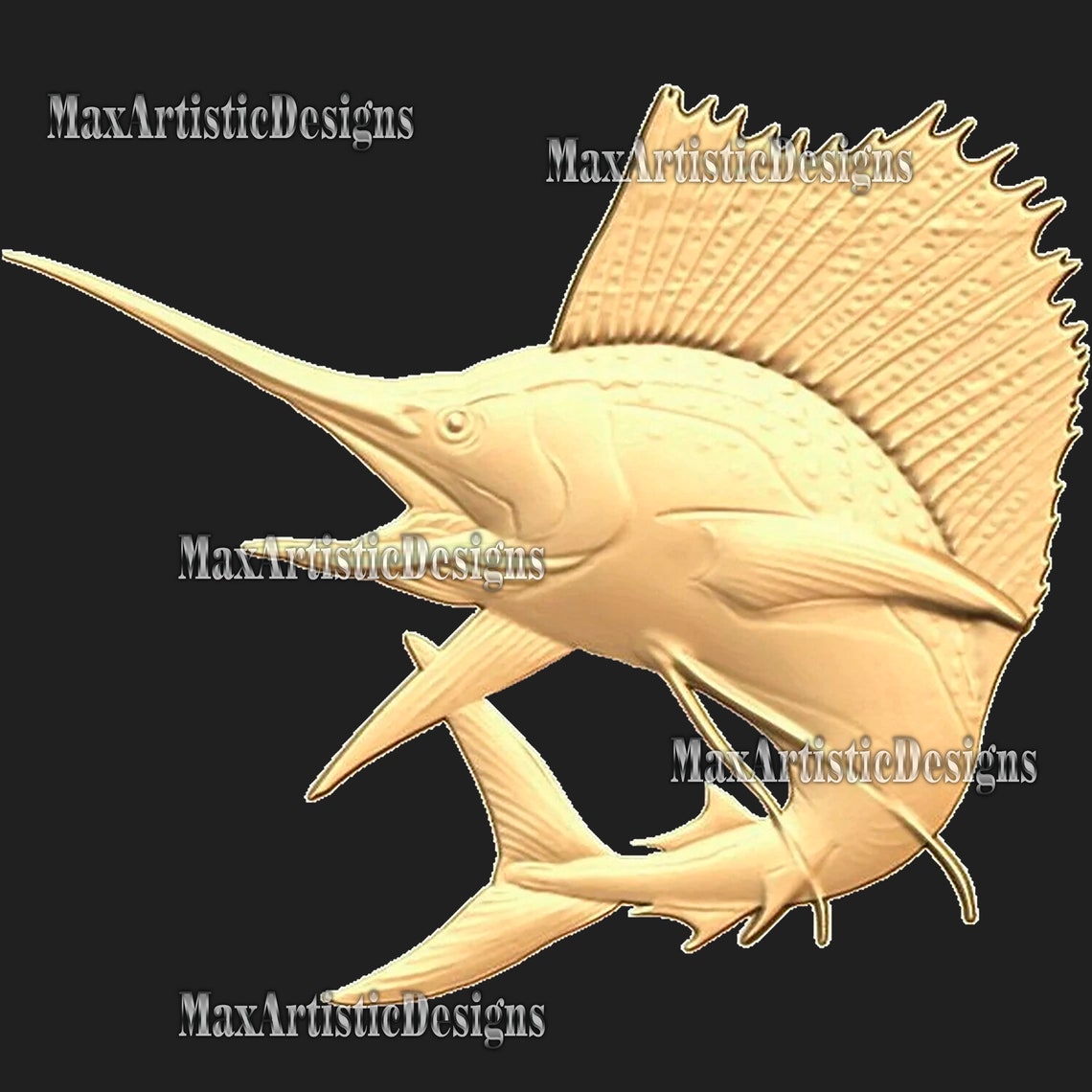 10 Fish 3D Stl Models Bas Relief for CNC Router 3D Printer - Etsy Canada