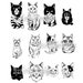 85 Cats Cnc Vectors Set DXF SVG EPS Files Cnc Clipart Models Digital ...