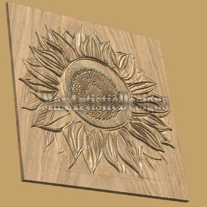 3 Sunflowers 3d Stl Panels for Cnc Router 3d Printer Bas Relief Files ...