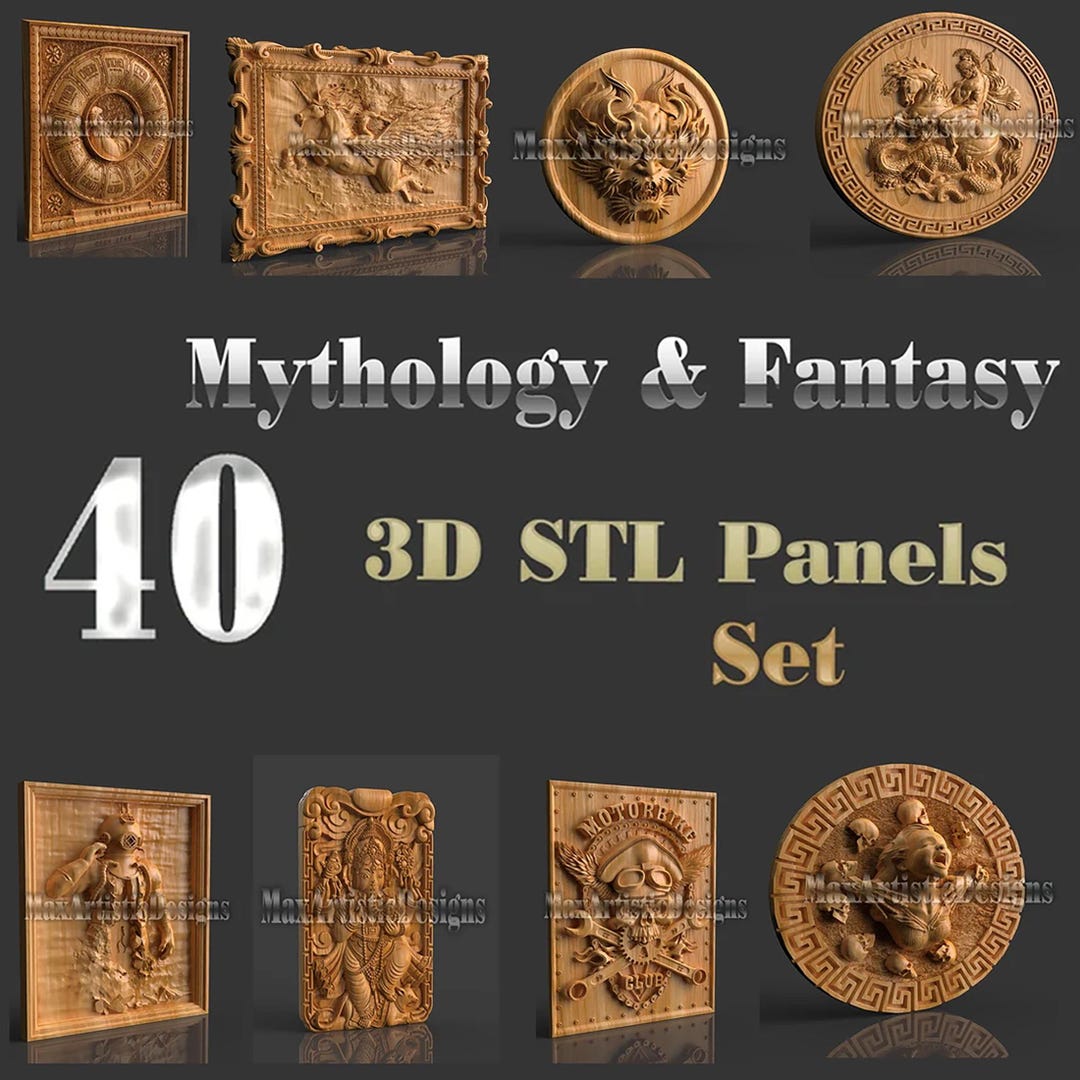 40 Mythology & Fantasy 3d STL Panels for Cnc Routers Engraving ...