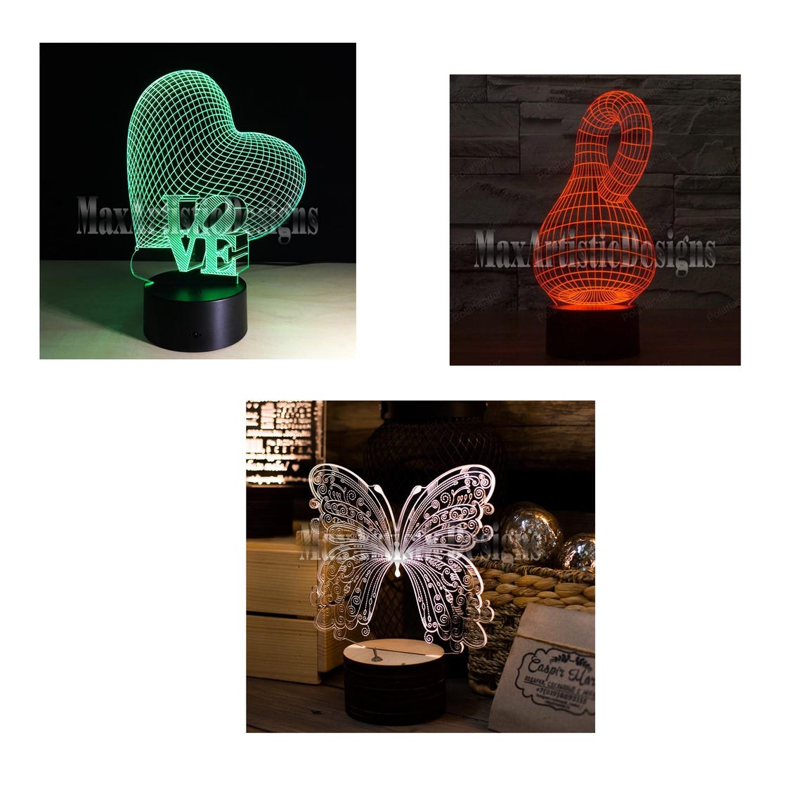 40+ 3d Vectors Led Acrylic Lamps Illusion Files Cut for Laser Cnc ...