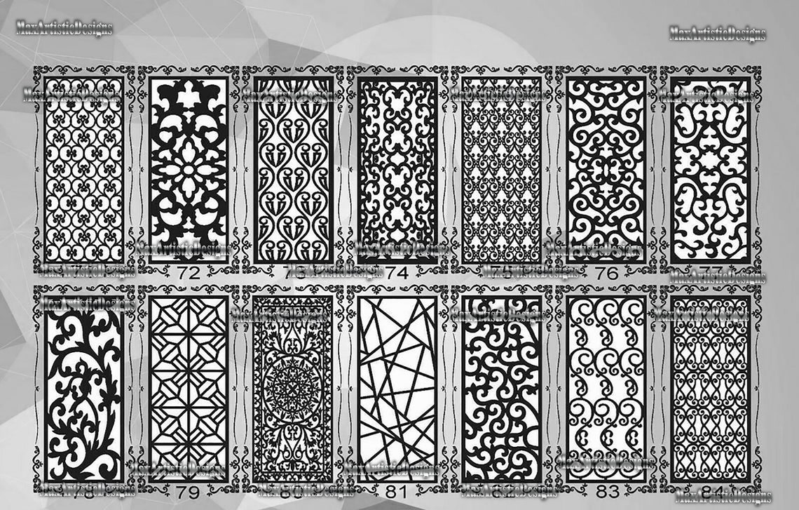 1700 Pcs Dxf Panels Doors Windows Cnc Vectors Plasma Router | Etsy
