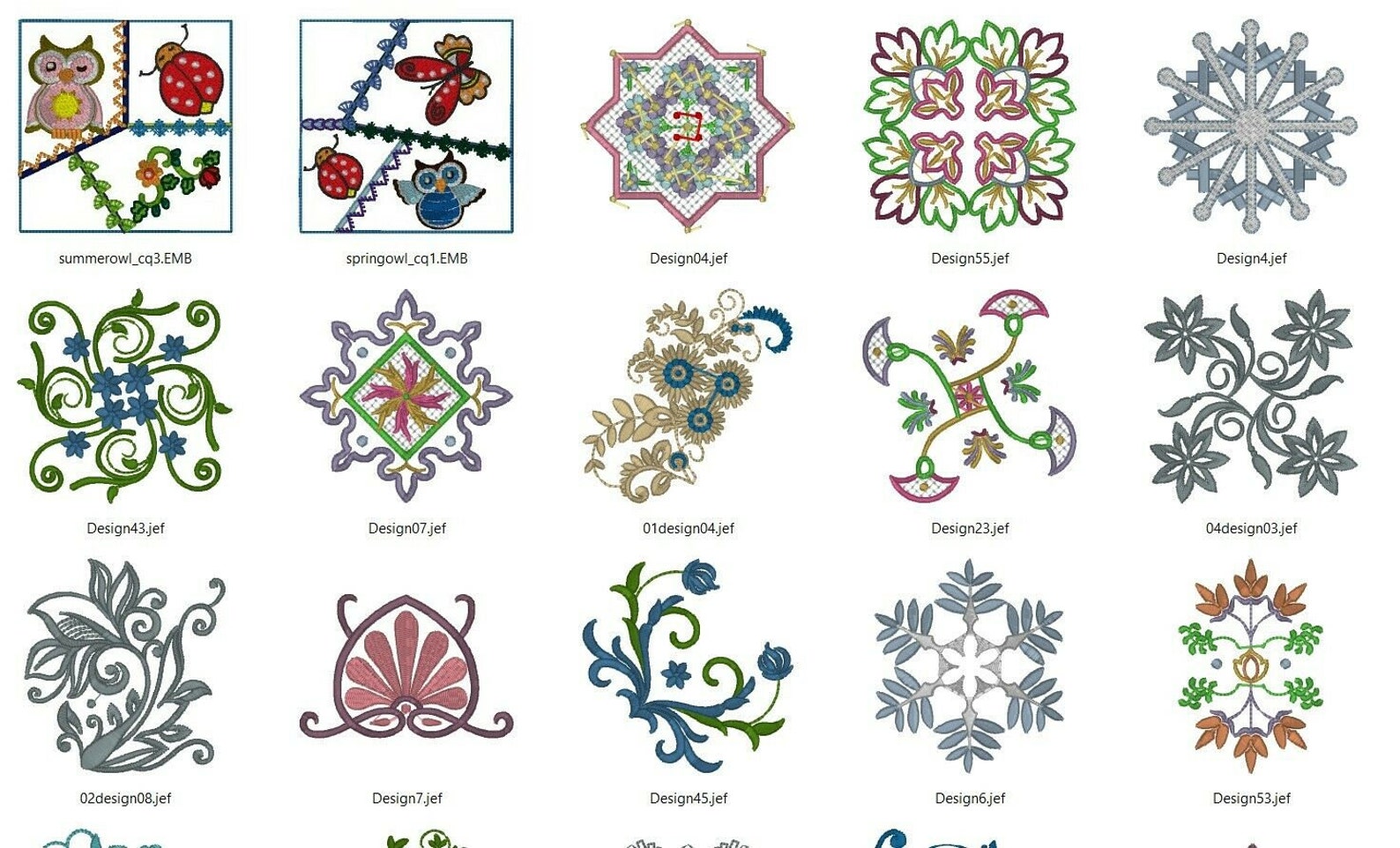 525+ Quilting Flourish Embroidery Patterns in Pes Emb Hus - Download - Etsy