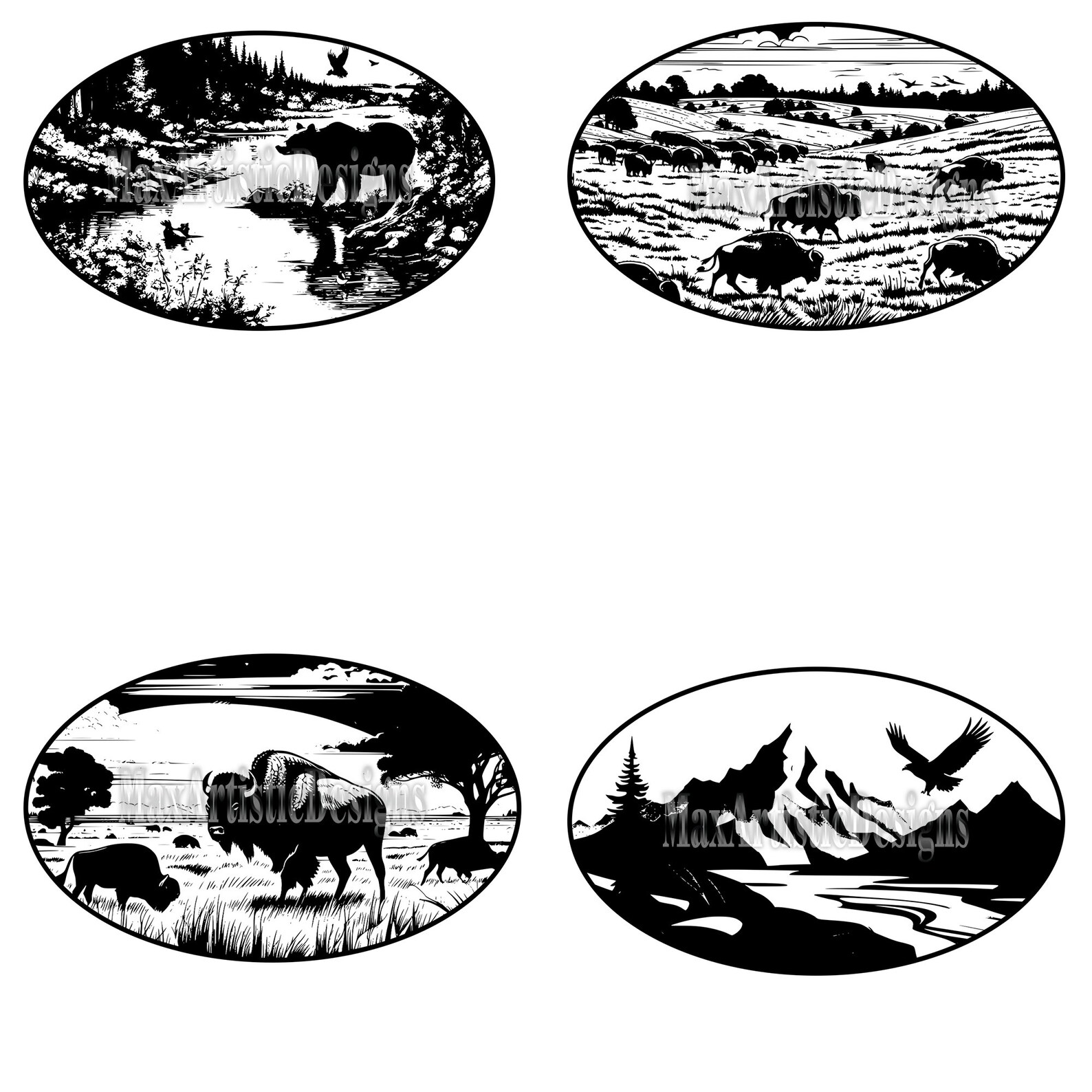 27+ Nature Landscape Cnc Vectors for Home Office Decor - Dxf File ...