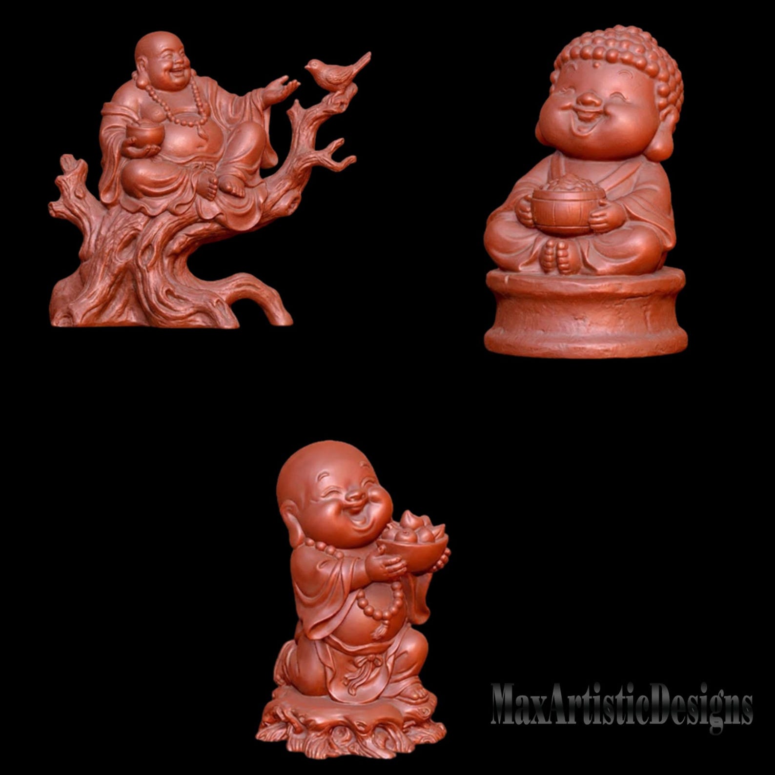 20 Buddha Statues 3D STL Models Set for 3d Printers - Download - Etsy