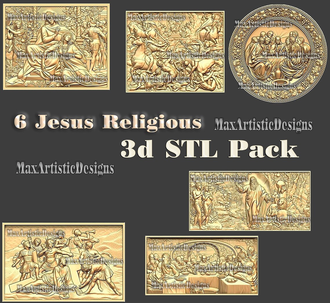 6 Jesus Religious 3d STL Model for CNC Router 3D Printer STL - Etsy