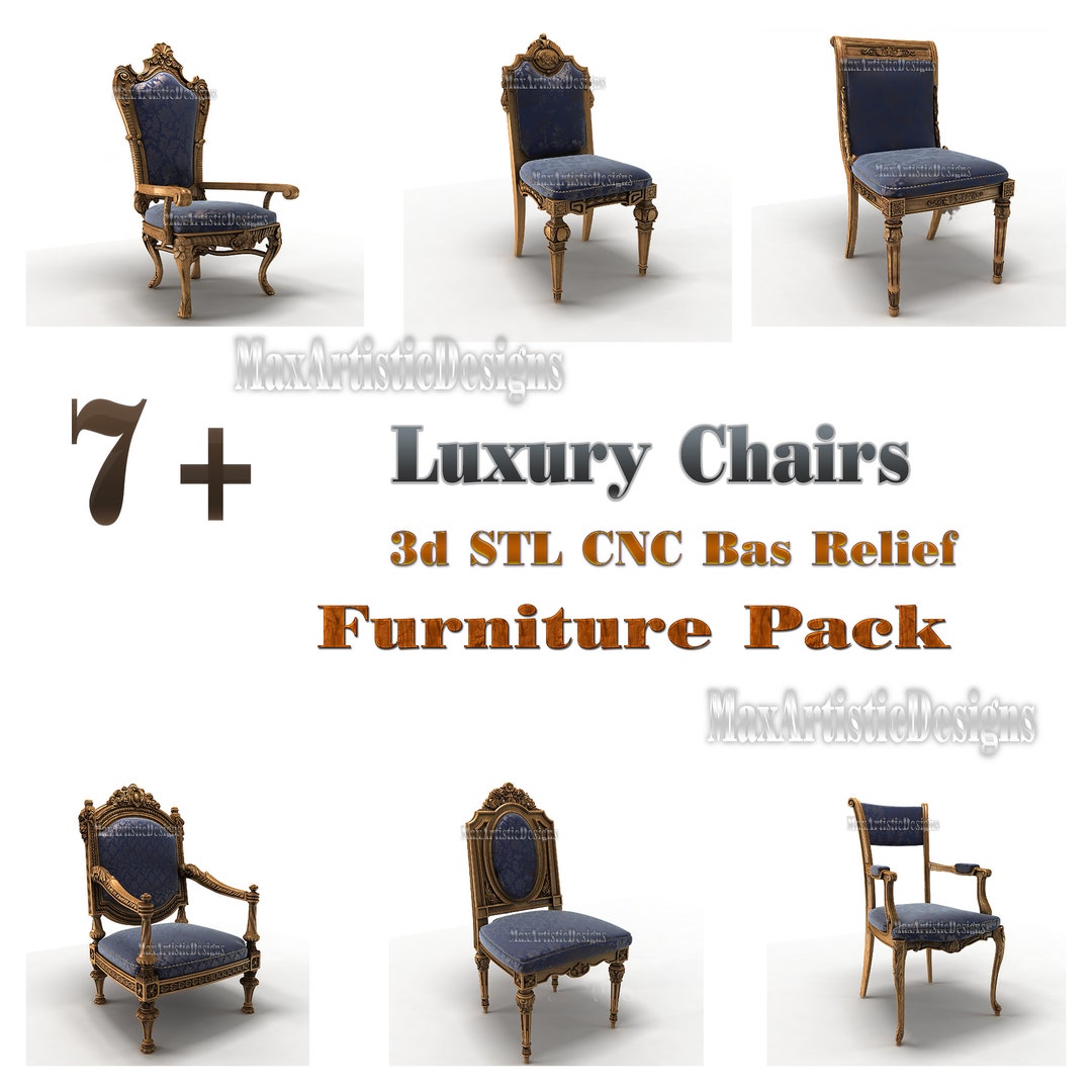 7+ 3d Stl Chairs Full Furniture Designs for 3d Printer Machines Cnc ...
