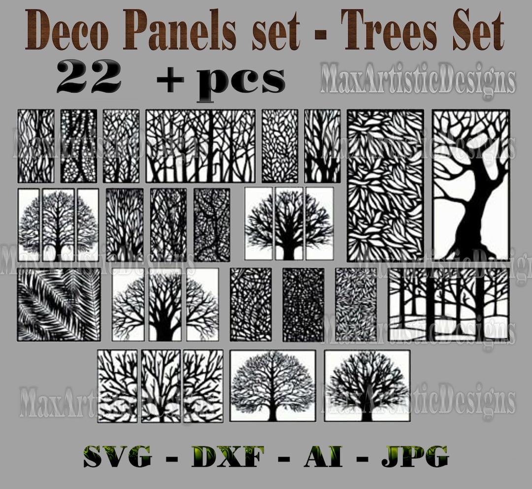 22+ CNC Tree Panel Vectors - Laser, Plasma, Router Cut Files - Download ...