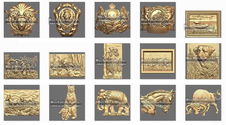 60 3d Stl Models Animal Collection for Cnc | Etsy