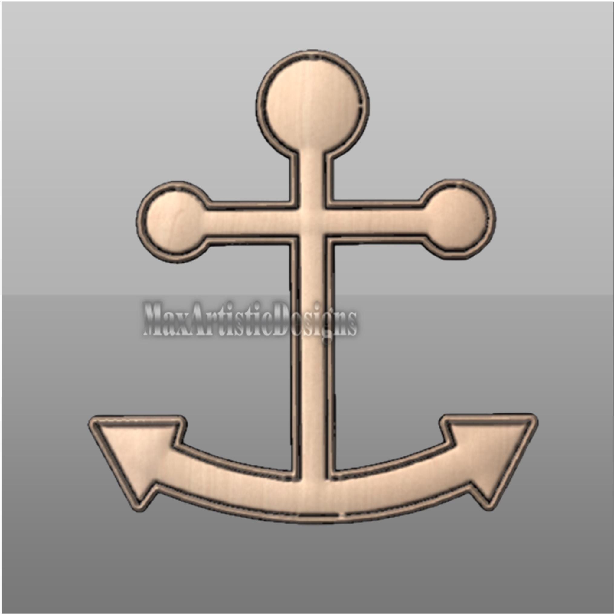 7 Ship Anchors 3d Stl Bas Relief Set for Cnc Router 3d Printing ...