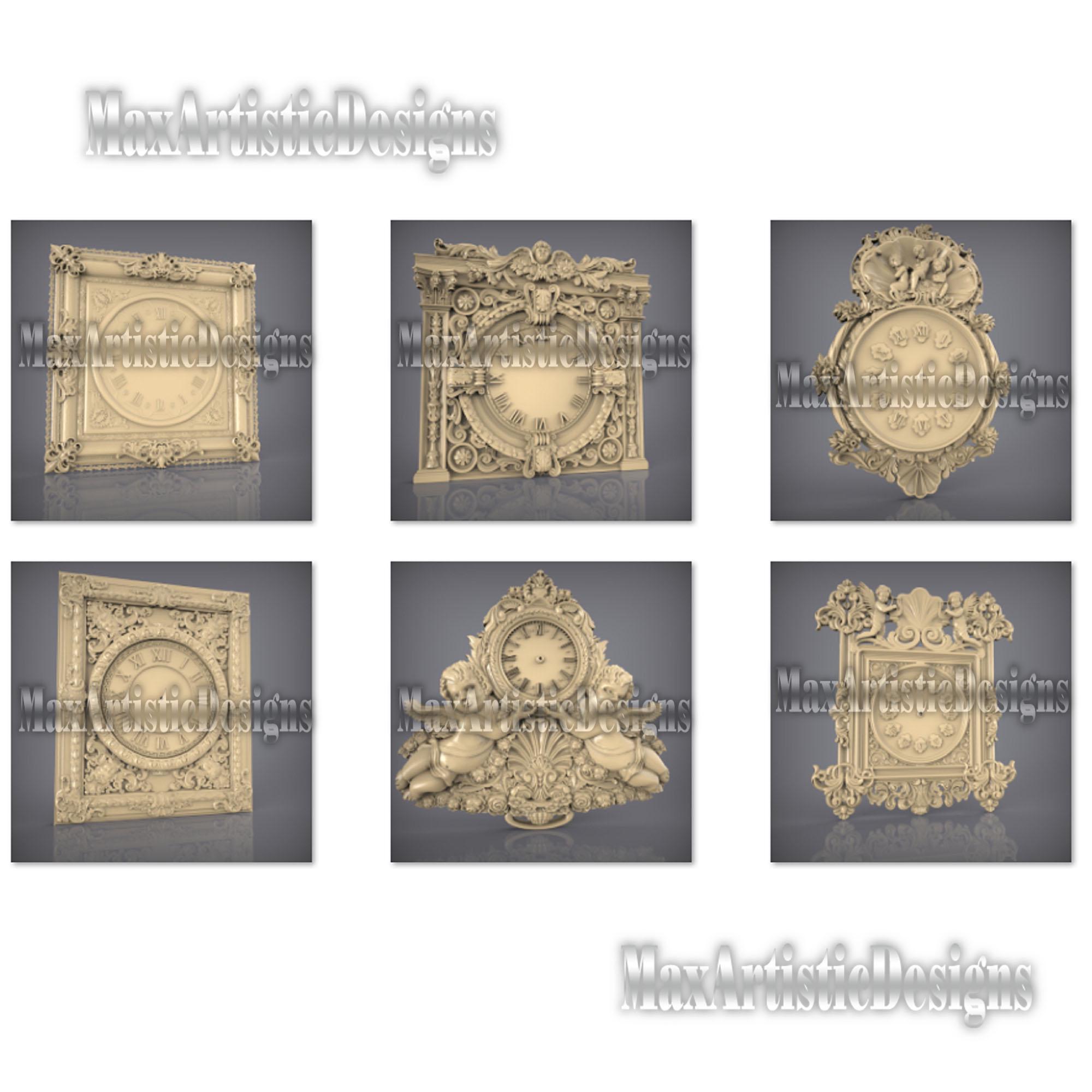 80+ Wall Clock 3d Stl Models for Cnc Router Machines Wall Art ...